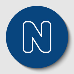 Letter n sign design template element Royalty Free Vector