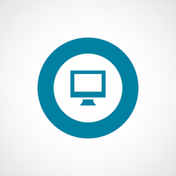 Monitor border icon flat pc desktop Royalty Free Vector
