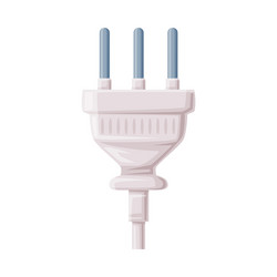 Power plug as movable connector with cable Vector Image