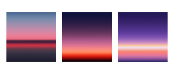 Early sunrise or late sunset colorful gradients Vector Image