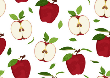 Colorful apples seamless pattern Royalty Free Vector Image