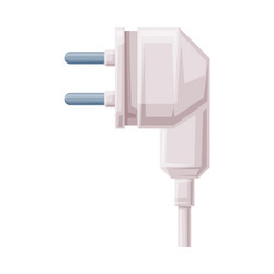 Power plug as movable connector with cable Vector Image