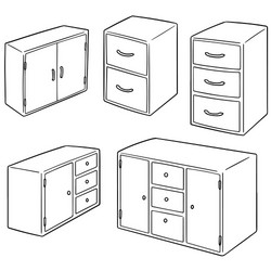 Set of drawer Royalty Free Vector Image - VectorStock