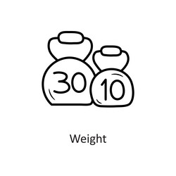Weight fill outline icon design Royalty Free Vector Image