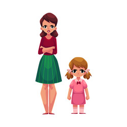 Mother and daughter hugs happy family love Vector Image