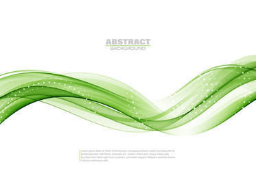 Abstract green wavy lines Royalty Free Vector Image
