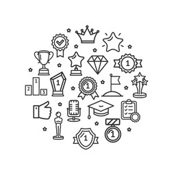 Award empty prize and ribbon Royalty Free Vector Image