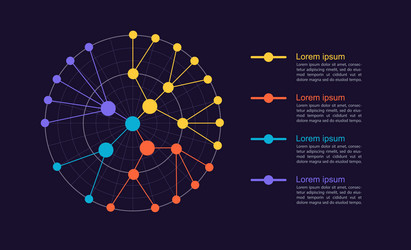 Business development report infographic dot chart Vector Image