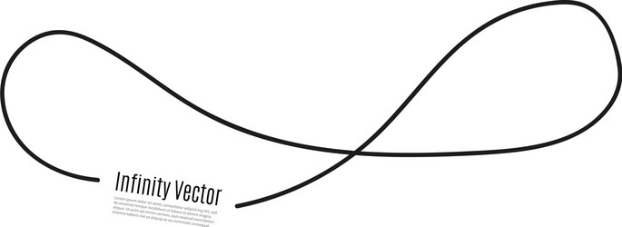 Infinity in solid lines of drawing continuous Vector Image