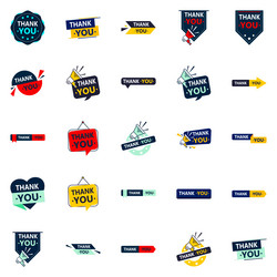 Thankyou 25 innovative icons to show your Vector Image