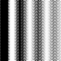 Background with gradient of black and white wave Vector Image