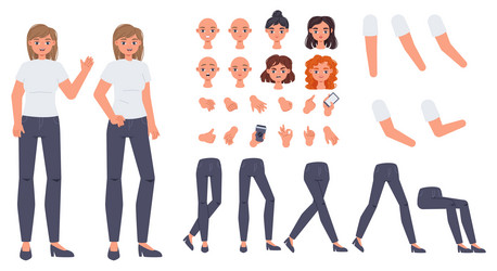 Female Character Animation Set Cartoon Vector Images (over 5,700)