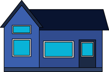 House home exterior on white background Royalty Free Vector