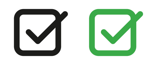 Checkbox icon set check box tick mark symbol Vector Image