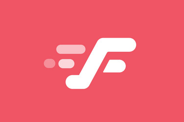 Fast line circle logo m rings monogram Royalty Free Vector