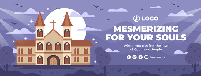 Hand drawn christian church labels Royalty Free Vector Image