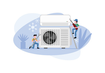 Hvac service design suitable for your Royalty Free Vector