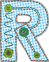 Letter c in patchwork style Royalty Free Vector Image