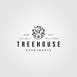Tree root house logo nature design Royalty Free Vector Image