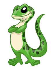 Cartoon gecko Royalty Free Vector Image - VectorStock