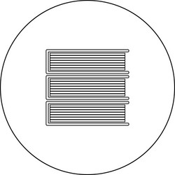 Horizontal stack of books icon different color Vector Image