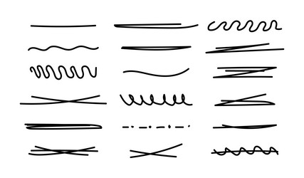 Hand drawn collection of different diary scribble Vector Image