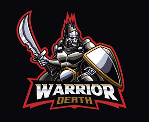 Death soldier mascot logo design Royalty Free Vector Image