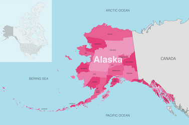 Map of honnah-angoon census area in alaska usa Vector Image