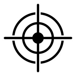 Hunt crosshair flat icon isolated on white Vector Image