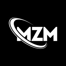 Mzm logo letter design Royalty Free Vector Image