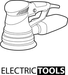 Black outline sander Royalty Free Vector Image