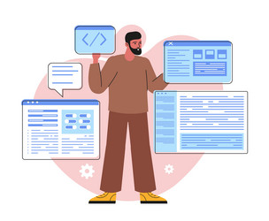 Concept of software development Royalty Free Vector Image