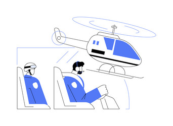 Police patrol helicopter abstract concept Vector Image