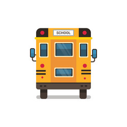 School bus back view Royalty Free Vector Image