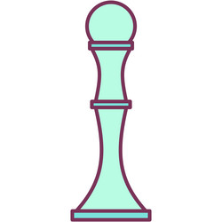 Chess piece outline icon pawn isolated Royalty Free Vector