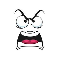 Terrified emoticon isolated emoji in horror shock Vector Image