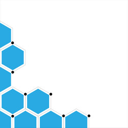 Hexagon edge corner border Royalty Free Vector Image