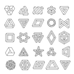 Impossible objects Royalty Free Vector Image - VectorStock