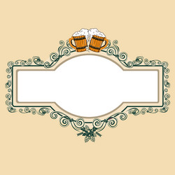 Beer frame with vintage elements Royalty Free Vector Image
