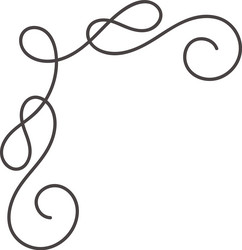 Corner border calligraphy line Royalty Free Vector Image