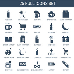 15 full icons Royalty Free Vector Image - VectorStock