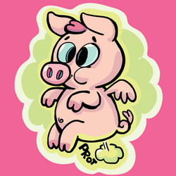 Flying Pig Icon Vector Images (over 850)