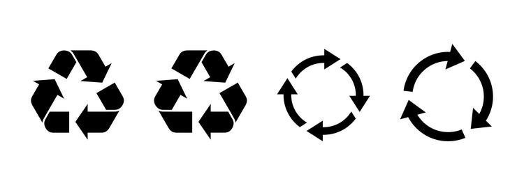 Recycle icon set recycling icon Royalty Free Vector Image