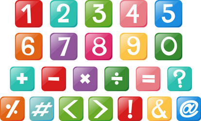 Number blocks Royalty Free Vector Image - VectorStock