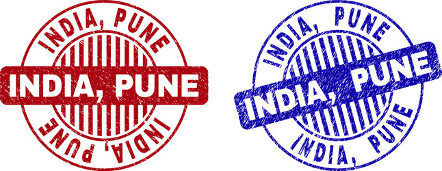 India pune textile stamps Royalty Free Vector Image