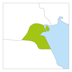 Map kuwait pink highlighted with neighbor Vector Image