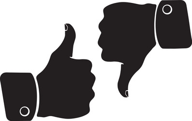 Sticker thumb up symbol like Royalty Free Vector Image