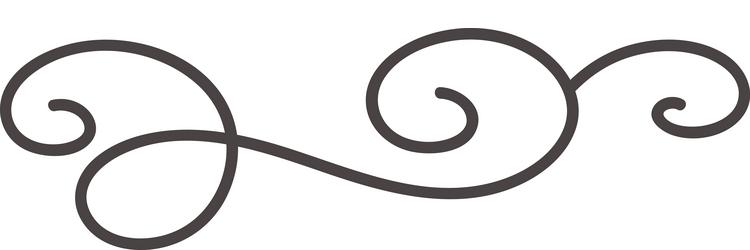 Curved calligraphy line Royalty Free Vector Image