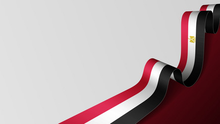 Egypt ribbon flag background Royalty Free Vector Image