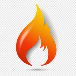 Fire symbol isolated white background Royalty Free Vector